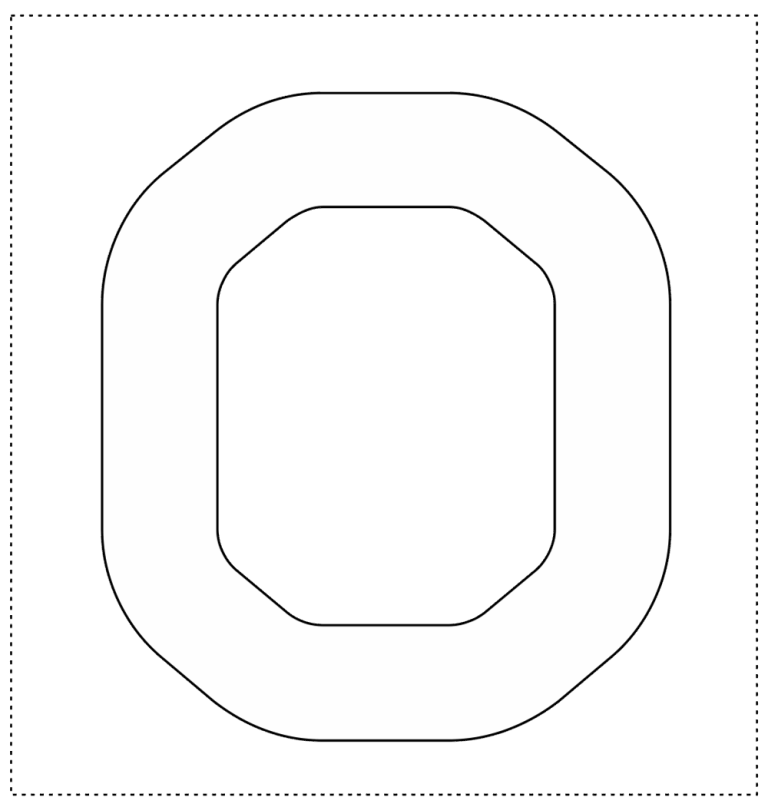 Molde Letra O para imprimir tamanho grande - Artesanato Passo a Passo!