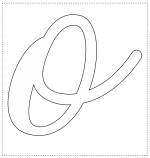 Molde Letra O para imprimir tamanho grande - Artesanato Passo a Passo!