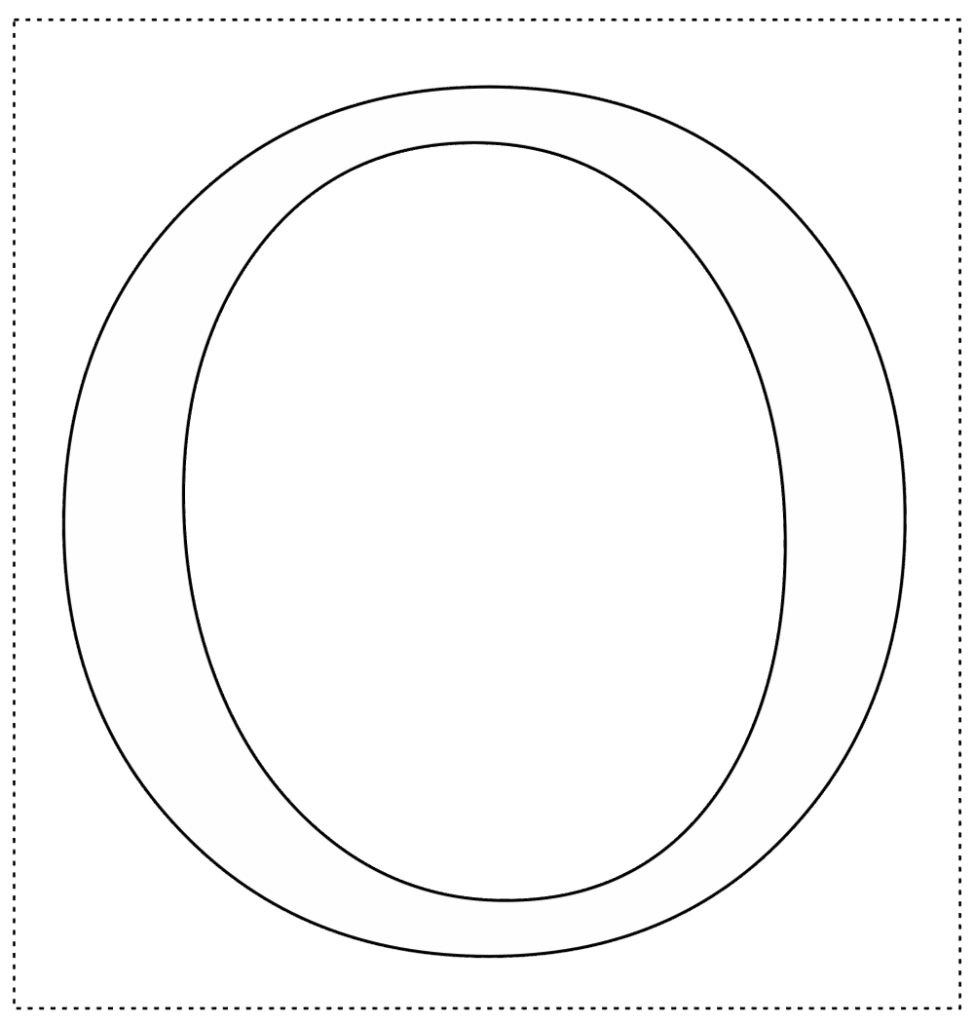 Molde Letra O para imprimir tamanho grande - Artesanato Passo a Passo!