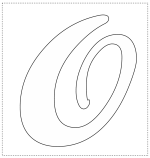 Molde Letra O para imprimir tamanho grande - Artesanato Passo a Passo!