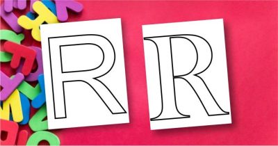 Molde letra R para imprimir maiúscula, minúscula e cursiva - Artesanato ...