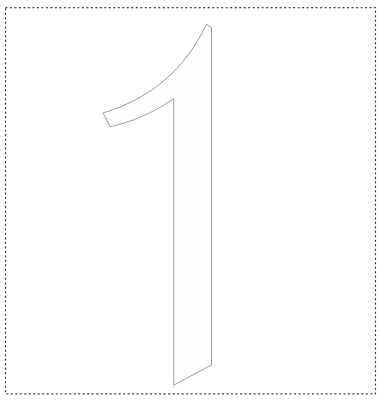 Molde número 1 para imprimir tamanho grande - Artesanato Passo a Passo!