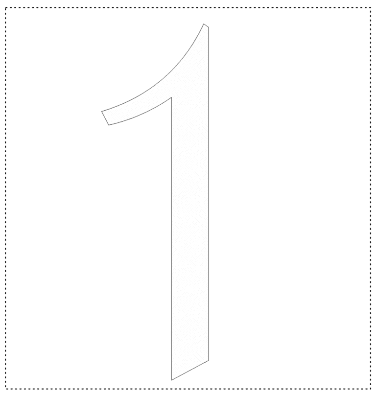 Molde número 1 para imprimir tamanho grande - Artesanato Passo a Passo!