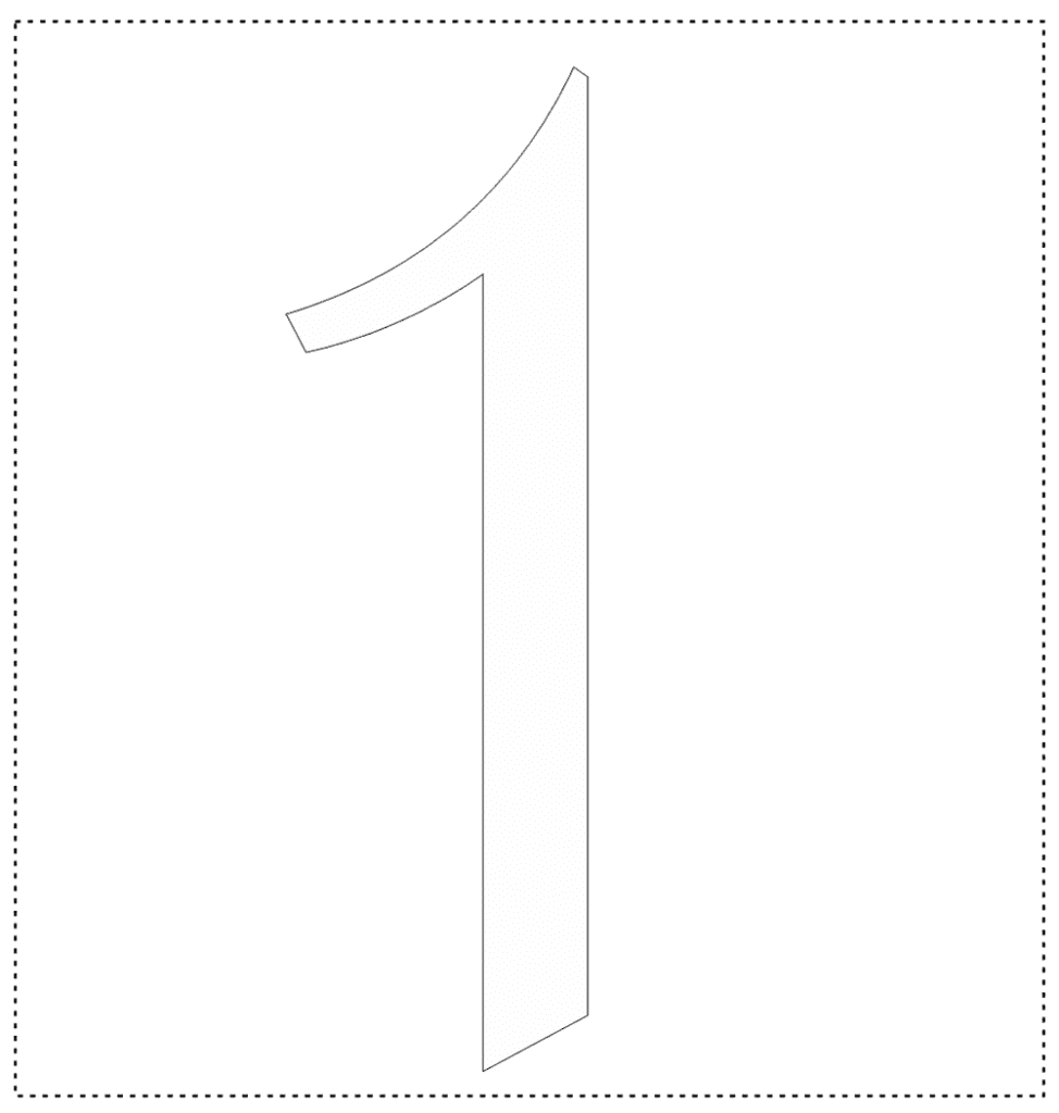 Molde número 1 para imprimir tamanho grande - Artesanato Passo a Passo!