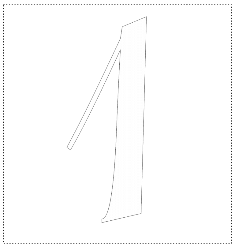 Molde número 1 para imprimir tamanho grande - Artesanato Passo a Passo!