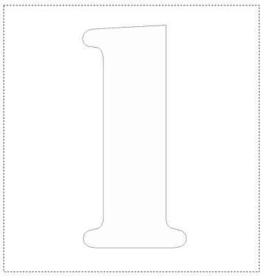 Molde número 1 para imprimir tamanho grande - Artesanato Passo a Passo!