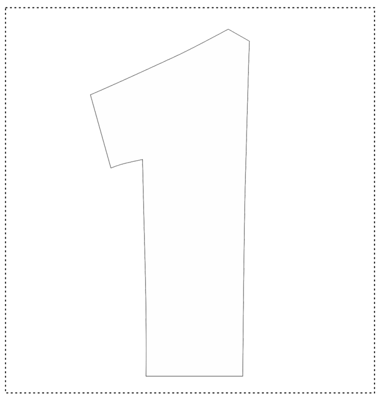 Molde número 1 para imprimir tamanho grande - Artesanato Passo a Passo!