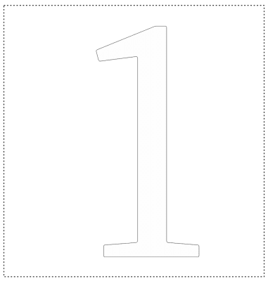 Molde número 1 para imprimir tamanho grande - Artesanato Passo a Passo!