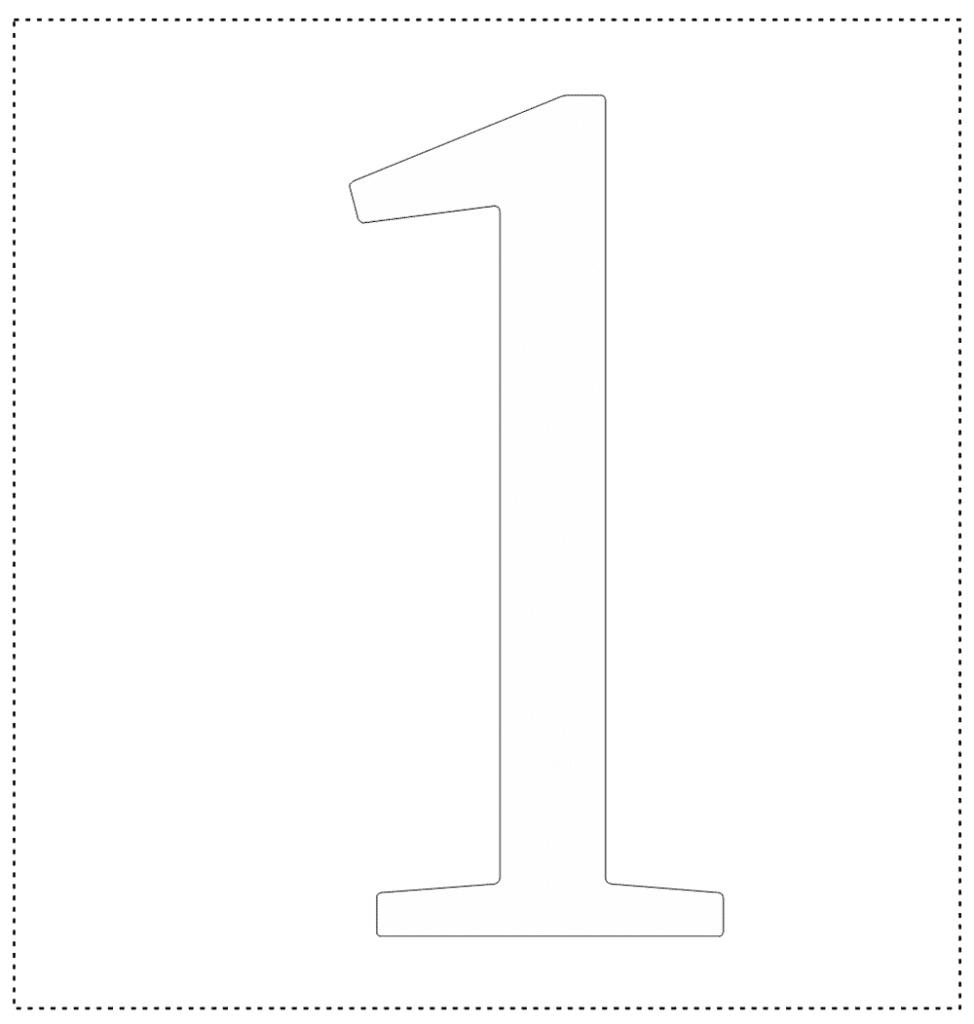 Molde número 1 para imprimir tamanho grande - Artesanato Passo a Passo!