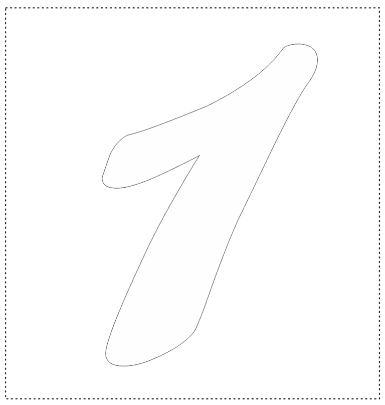 Molde número 1 para imprimir tamanho grande - Artesanato Passo a Passo!