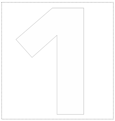 Molde número 1 para imprimir tamanho grande - Artesanato Passo a Passo!