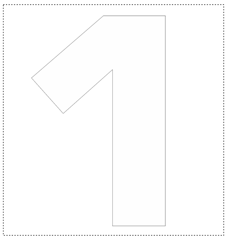 Molde número 1 para imprimir tamanho grande - Artesanato Passo a Passo!