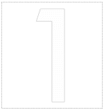 Molde número 1 para imprimir tamanho grande - Artesanato Passo a Passo!