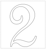 Molde número 2 grande para imprimir, copiar e recortar - Artesanato ...