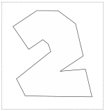 Molde número 2 grande para imprimir, copiar e recortar - Artesanato ...