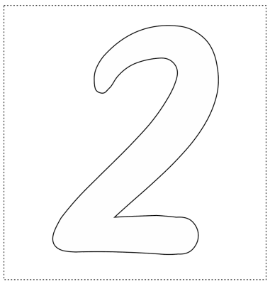 Molde número 2 grande para imprimir, copiar e recortar - Artesanato ...