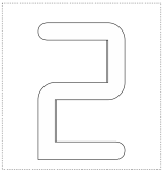 Molde número 2 grande para imprimir, copiar e recortar - Artesanato ...