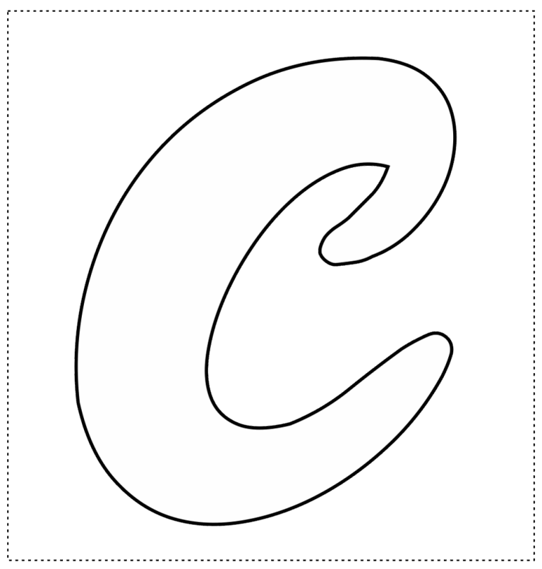 Molde Da Letra C Cursiva