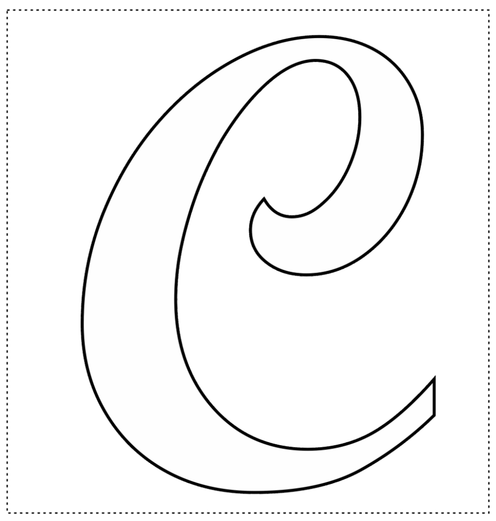 Molde Da Letra C Cursiva