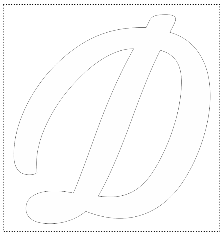 Molde letra D para imprimir: maiúscula, minúscula, cursiva - Artesanato ...