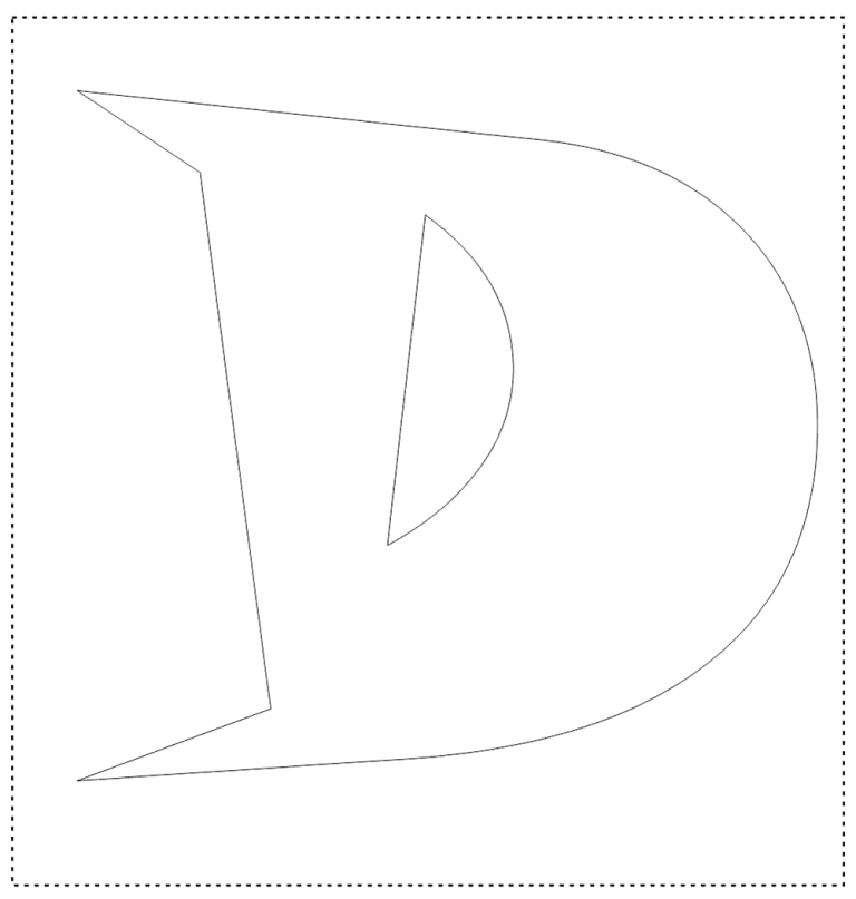 Molde letra D para imprimir: maiúscula, minúscula, cursiva - Artesanato ...