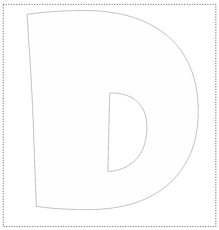 Molde letra D para imprimir: maiúscula, minúscula, cursiva - Artesanato ...