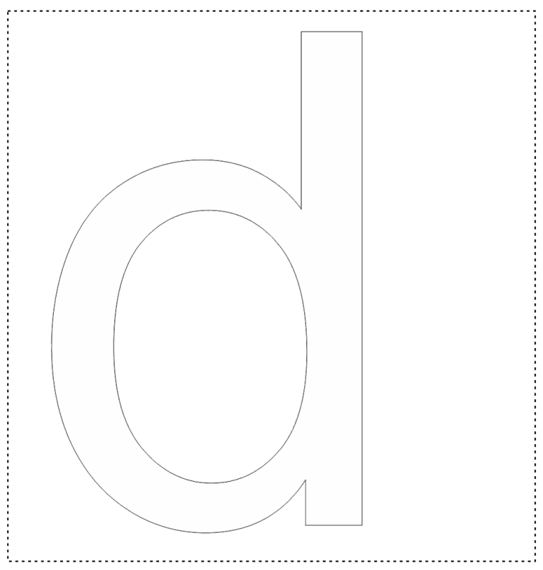 Molde letra D para imprimir: maiúscula, minúscula, cursiva - Artesanato ...