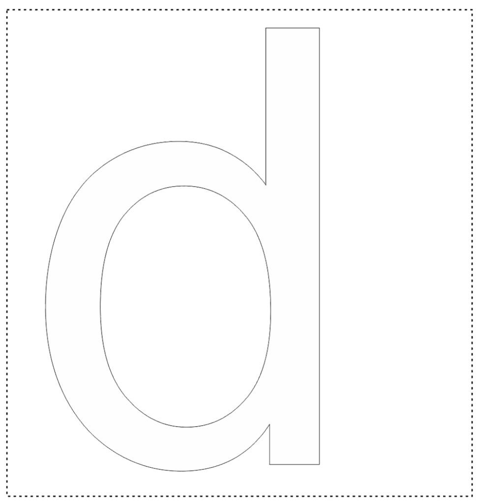 Molde letra D para imprimir: maiúscula, minúscula, cursiva - Artesanato ...