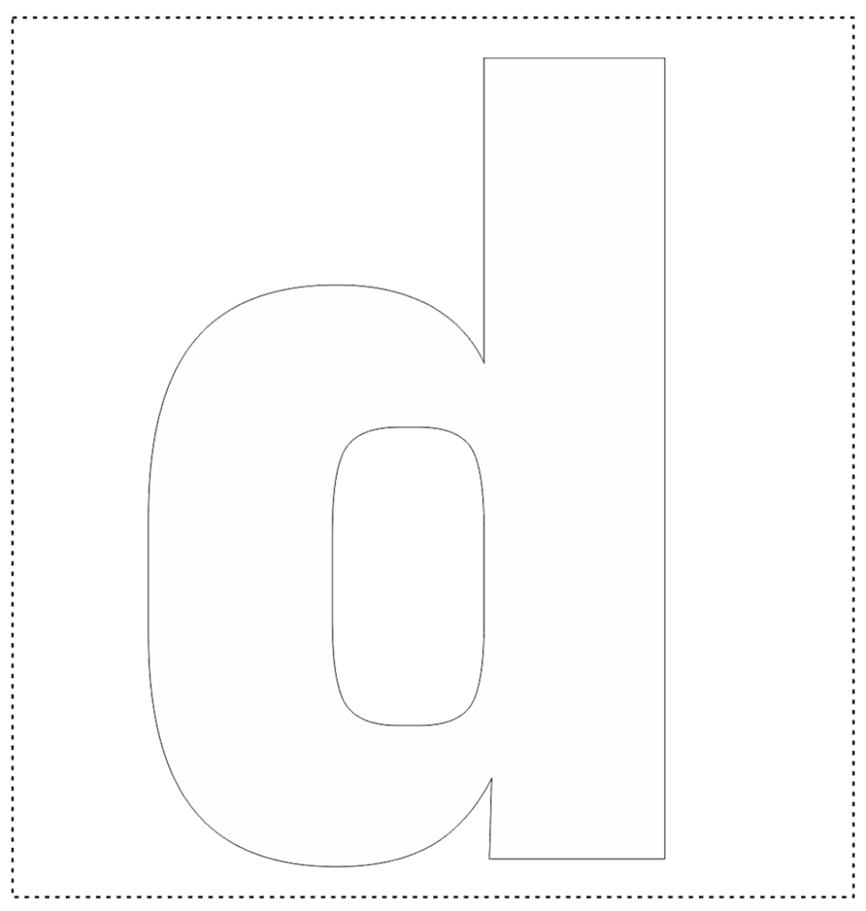 Molde letra D para imprimir: maiúscula, minúscula, cursiva - Artesanato ...
