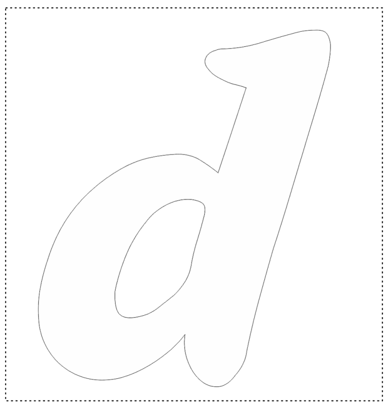Molde letra D para imprimir: maiúscula, minúscula, cursiva - Artesanato ...