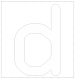 Molde letra D para imprimir: maiúscula, minúscula, cursiva - Artesanato ...