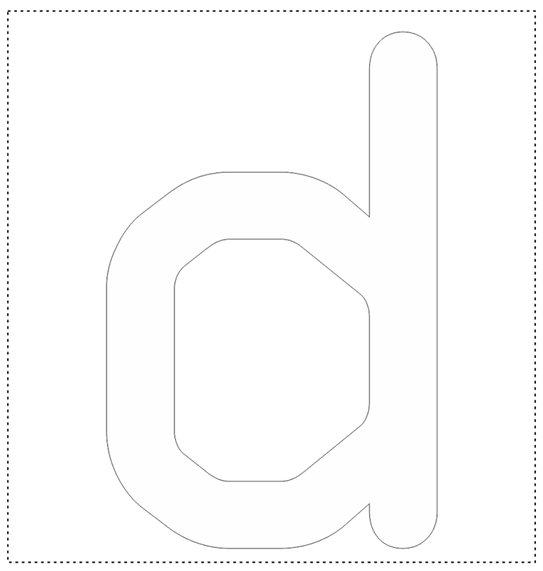 Molde letra D para imprimir: maiúscula, minúscula, cursiva - Artesanato ...