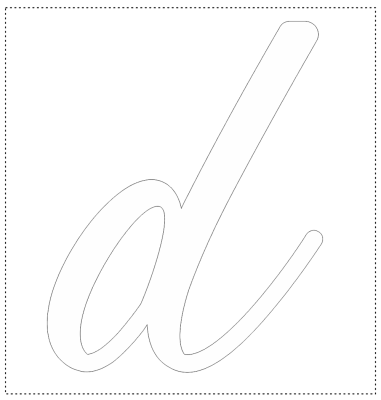 Molde letra D para imprimir: maiúscula, minúscula, cursiva - Artesanato ...