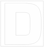 Molde letra D para imprimir: maiúscula, minúscula, cursiva - Artesanato ...