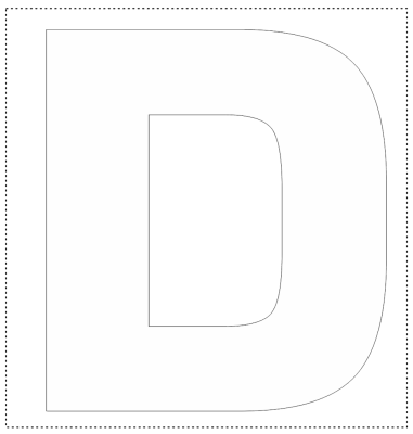 Molde letra D para imprimir: maiúscula, minúscula, cursiva - Artesanato ...