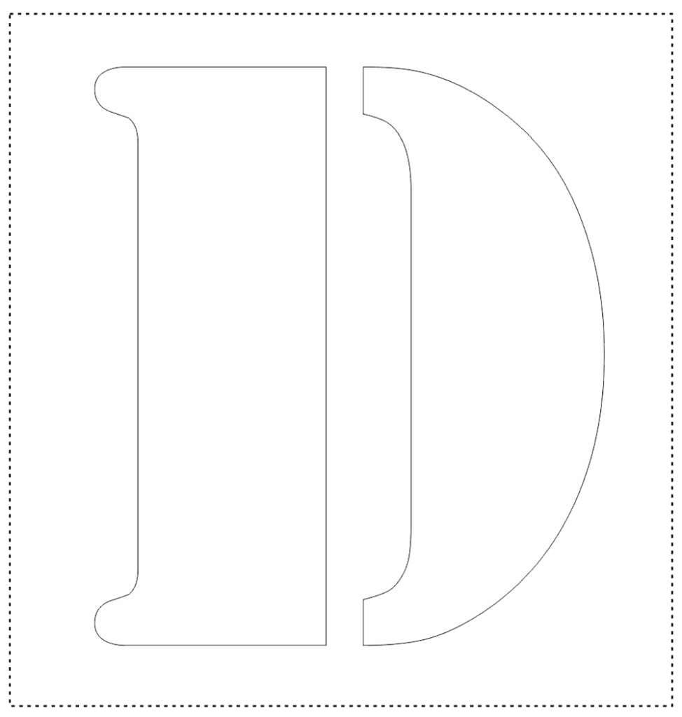 Molde letra D para imprimir: maiúscula, minúscula, cursiva - Artesanato ...