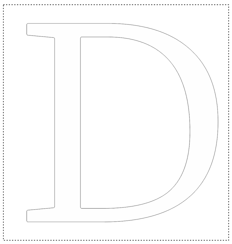 Molde letra D para imprimir: maiúscula, minúscula, cursiva - Artesanato ...