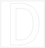 Molde letra D para imprimir: maiúscula, minúscula, cursiva - Artesanato ...