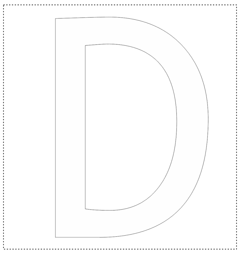 Molde letra D para imprimir: maiúscula, minúscula, cursiva - Artesanato ...