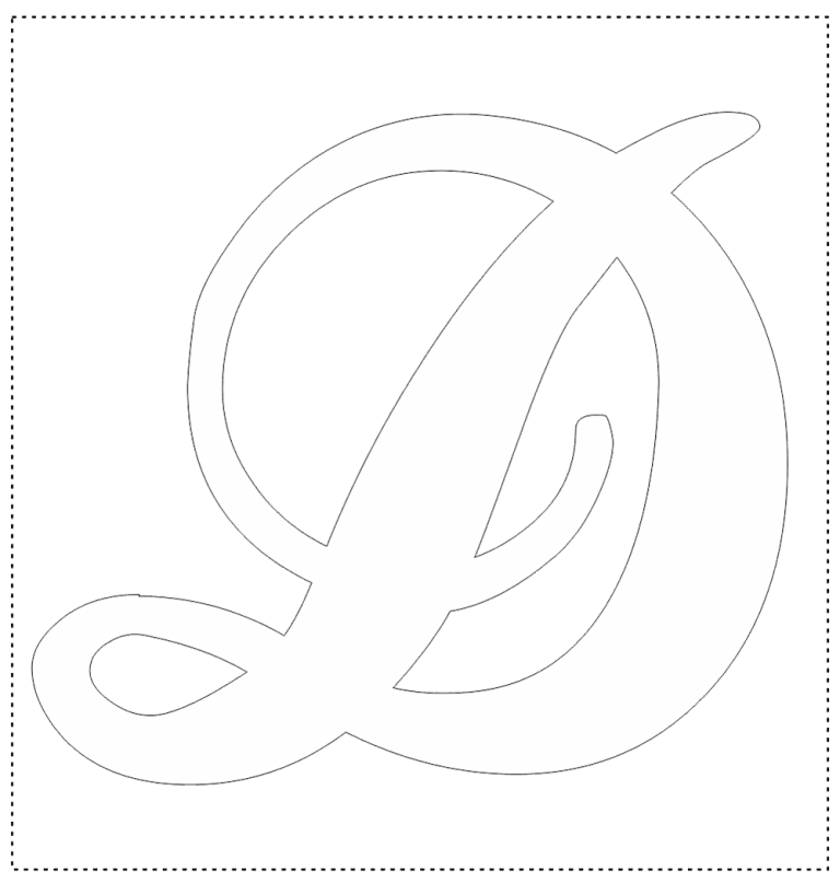 Molde letra D para imprimir: maiúscula, minúscula, cursiva - Artesanato ...