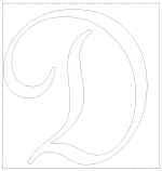 Molde letra D para imprimir: maiúscula, minúscula, cursiva - Artesanato ...