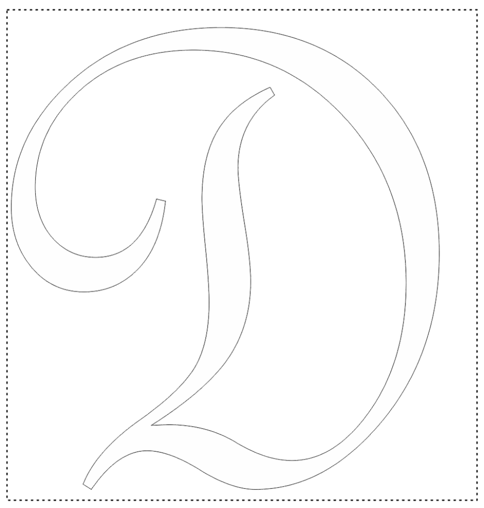 Molde letra D para imprimir: maiúscula, minúscula, cursiva - Artesanato ...