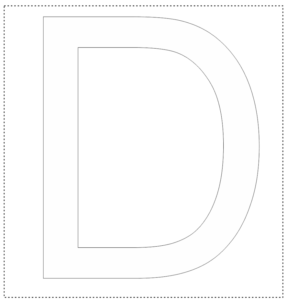 Molde letra D para imprimir: maiúscula, minúscula, cursiva - Artesanato ...