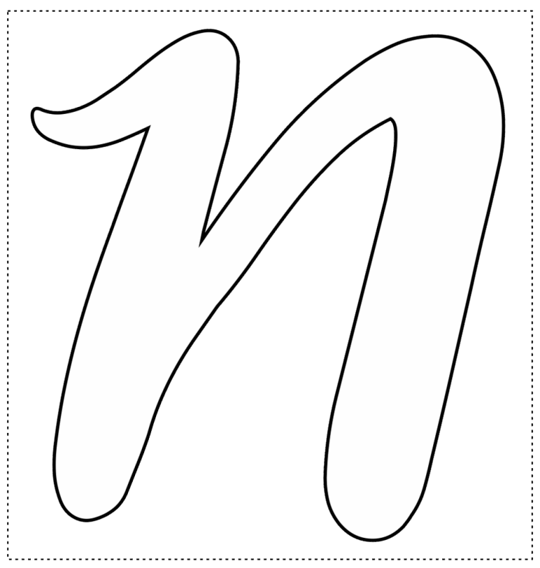 Molde letra N para imprimir e recortar em tamanho grande - Artesanato ...