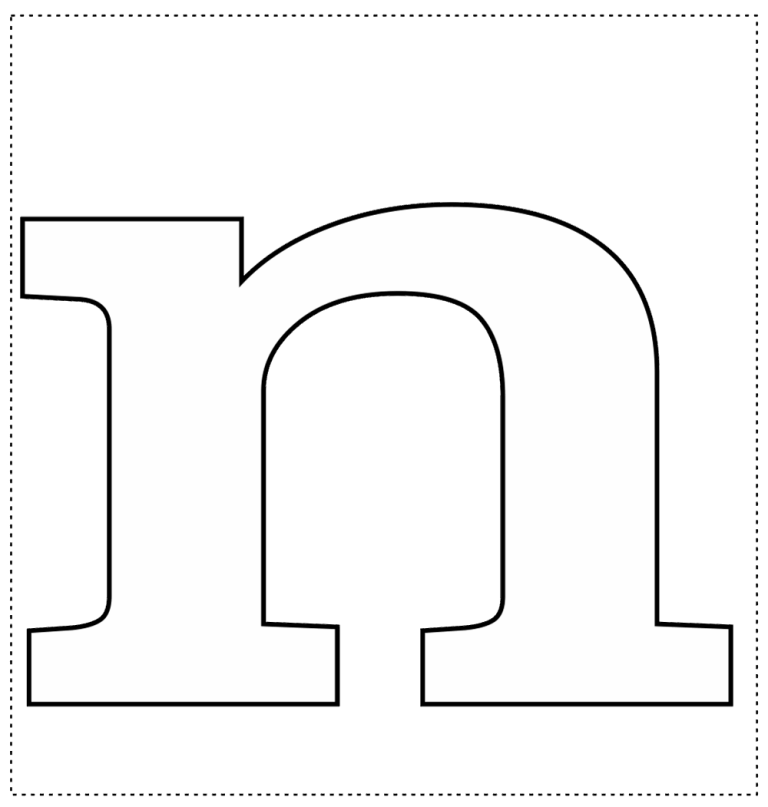 Molde letra N para imprimir e recortar em tamanho grande - Artesanato ...