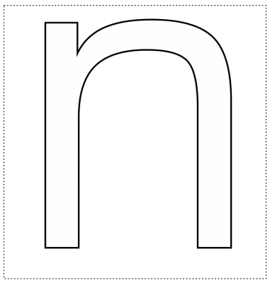 Molde letra N para imprimir e recortar em tamanho grande - Artesanato ...