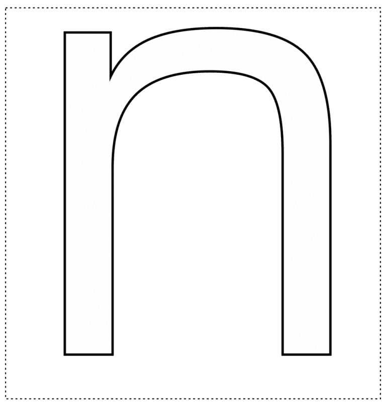 Molde letra N para imprimir e recortar em tamanho grande - Artesanato ...