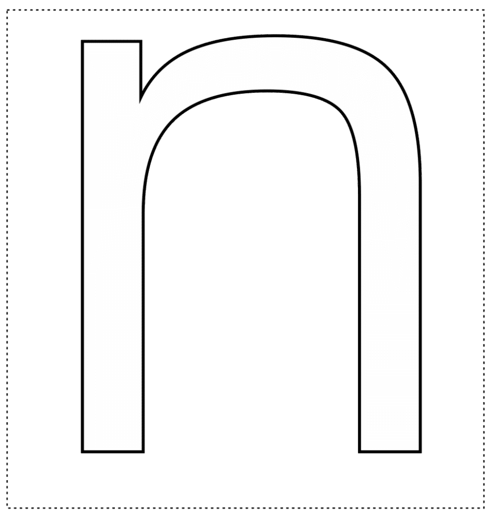 Molde letra N para imprimir e recortar em tamanho grande - Artesanato ...