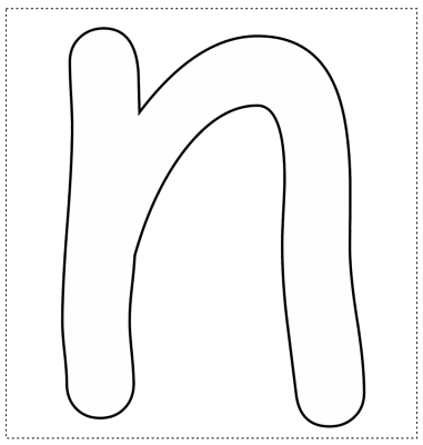 Molde letra N para imprimir e recortar em tamanho grande - Artesanato ...