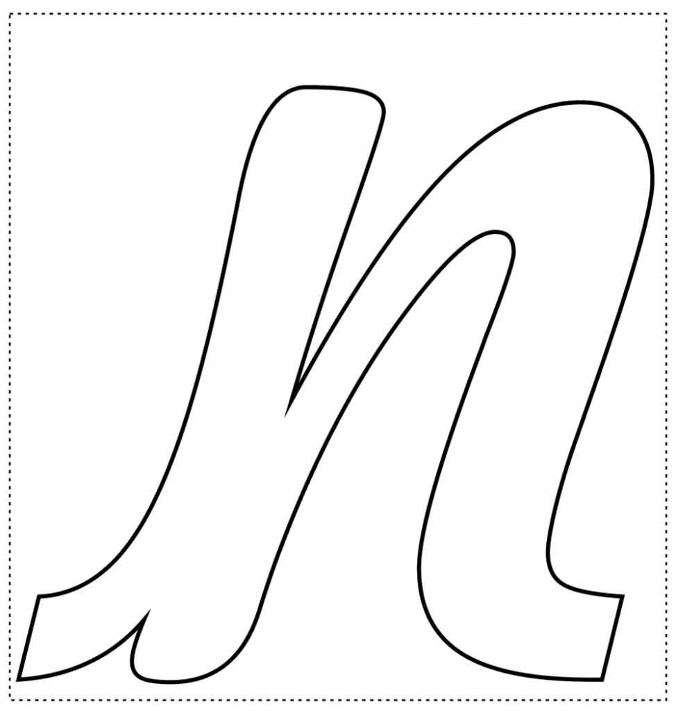 Molde letra N para imprimir e recortar em tamanho grande - Artesanato ...
